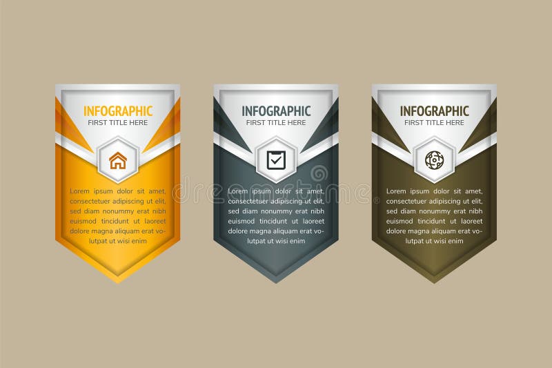 Infographic Design Template with Security Shield Shape. Stock Vector ...