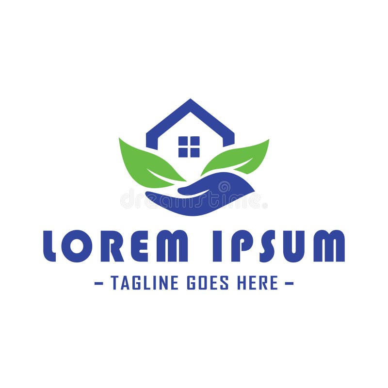 Healthy Home Logo, Green Hands Health Stock Vector - Illustration of ...