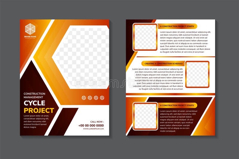 Vertical Flyer for Cycle Project Construction, Creative Concept for ...