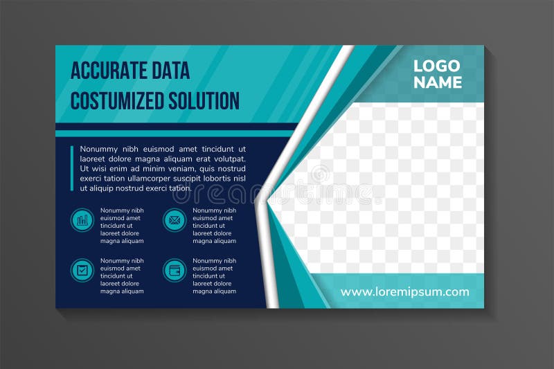 Accurate Data Customized Solutions Banner Design Template Stock Vector ...