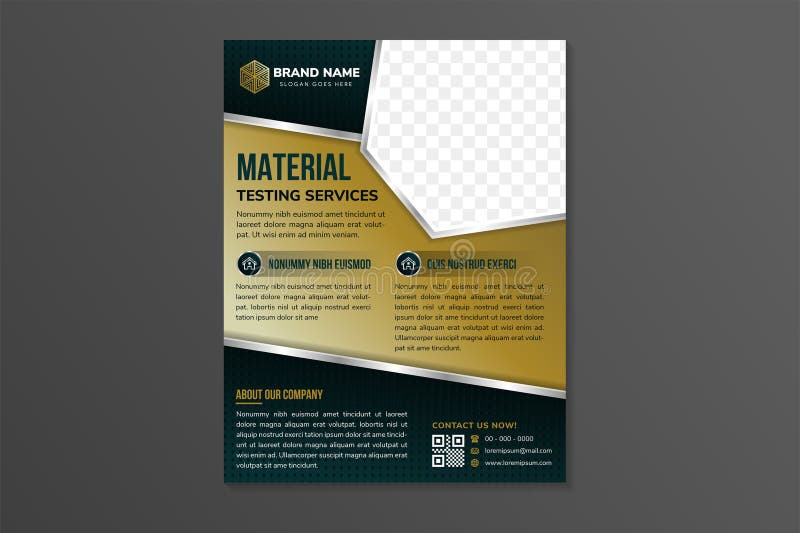 Material Testing Services Flyer Design Template Stock Vector ...