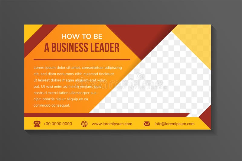 How To Be a Leader Horizontal Banner Design Stock Vector - Illustration ...