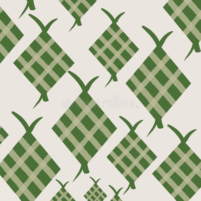 Ketupat Pattern Design Vector Stock Vector - Illustration of dumpling ...