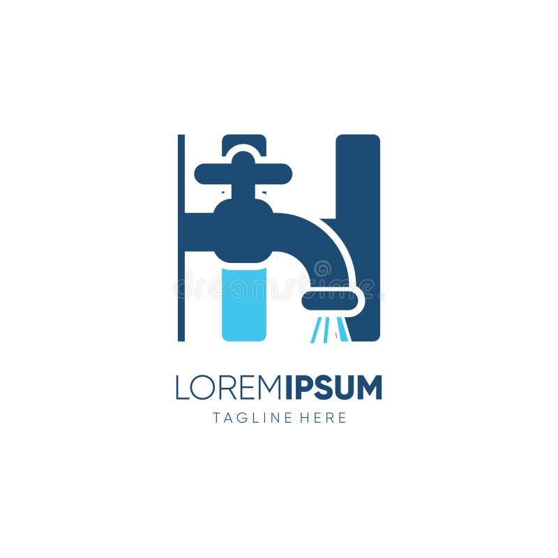 Letter H Initial Water Faucet Logo Design Vector Icon Graphic Emblem ...