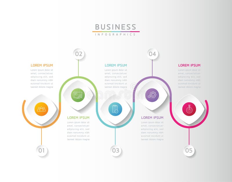 Vector Business Presentation Connecting Steps Infographic Template ...
