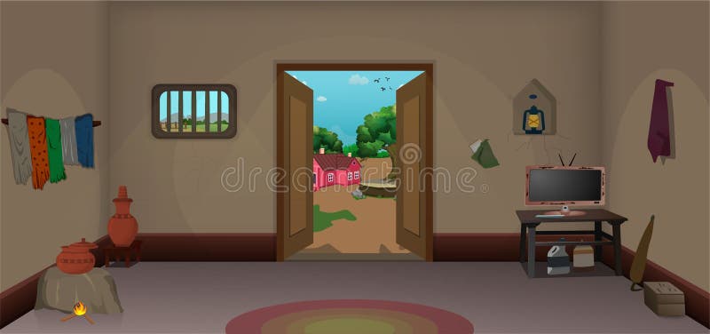 Cartoon Background Inside House
