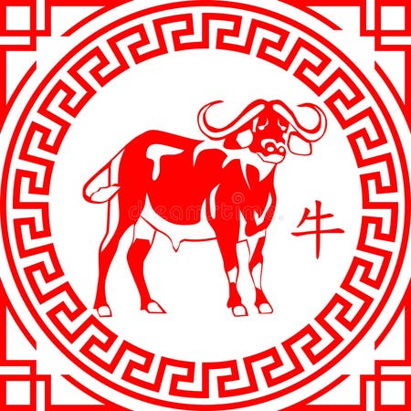 Ox Chinese Zodiac Shio Vector Stock Vector - Illustration of zodiac ...