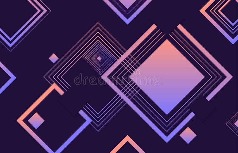 Technology Gradient Squares and Lines Background Stock Vector ...