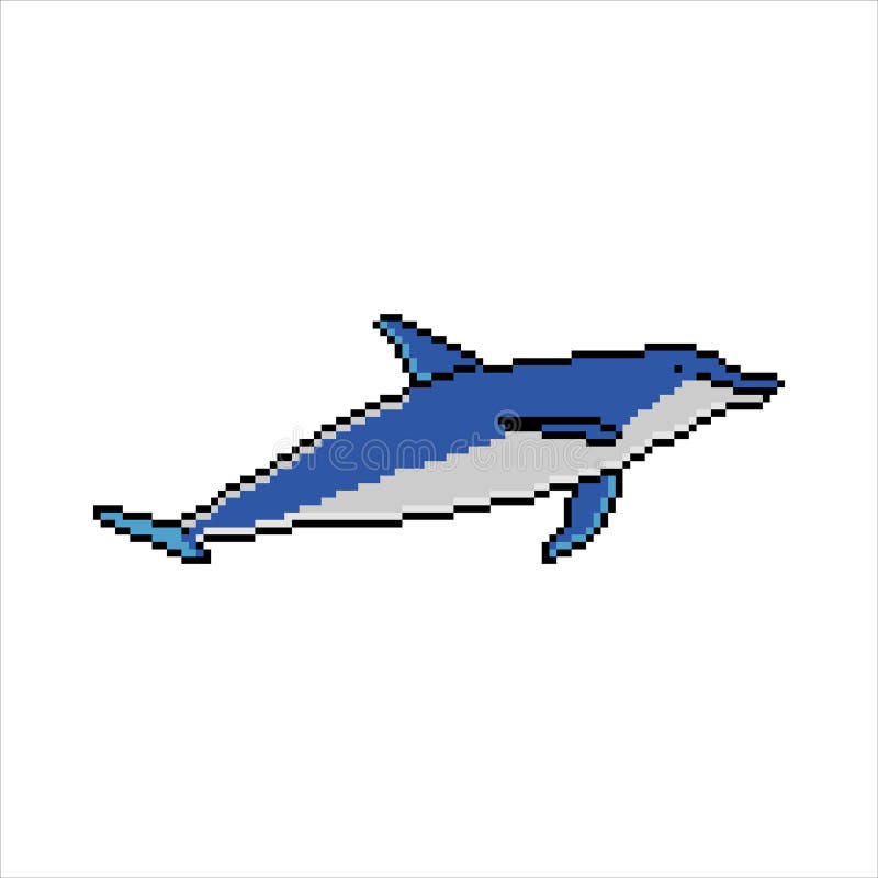 Pixel Dolphin Stock Illustrations – 144 Pixel Dolphin Stock ...