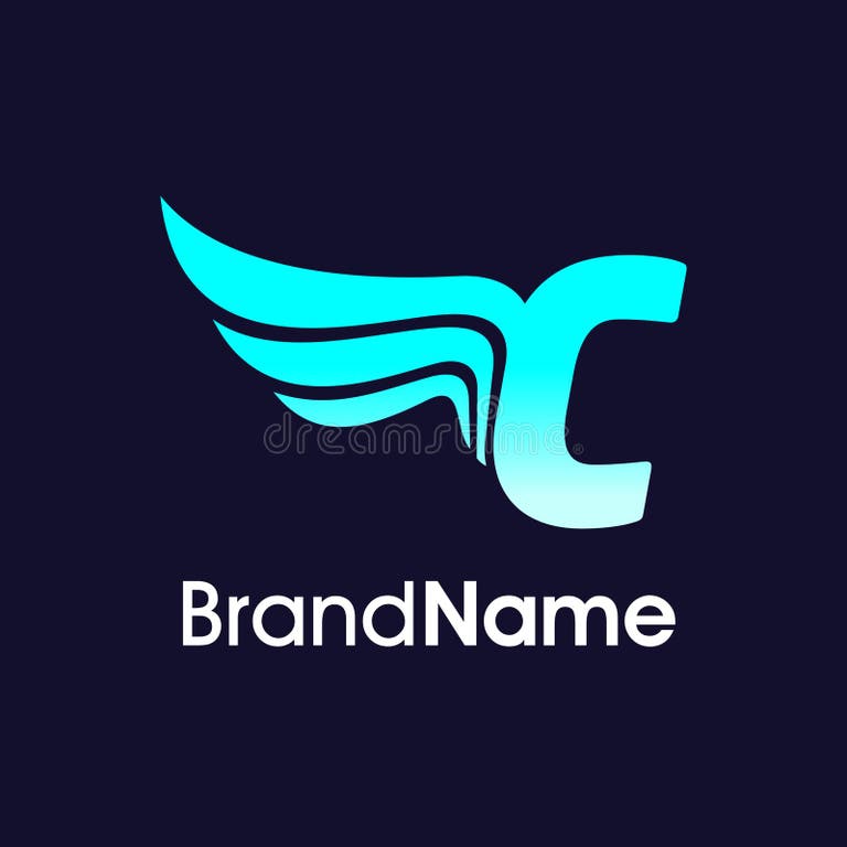 Modern Initial C Wing Logo stock vector. Illustration of eagle - 272760886