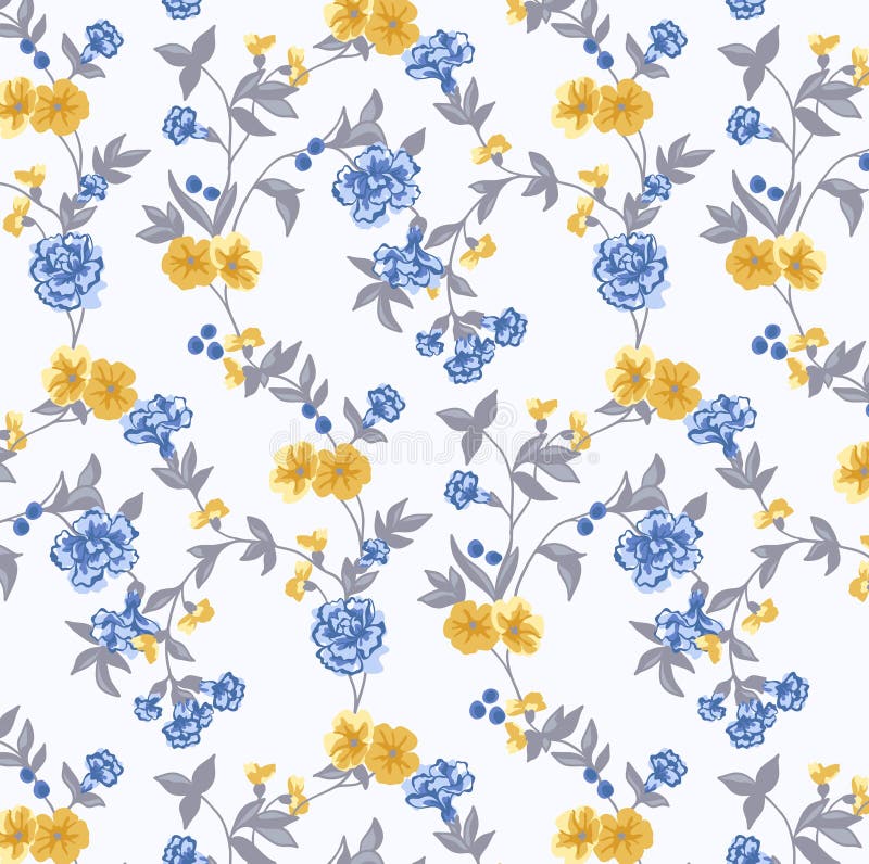 Floral Spring Pattern Ditsy Flowers Vector for Textile Print, Fashion ...