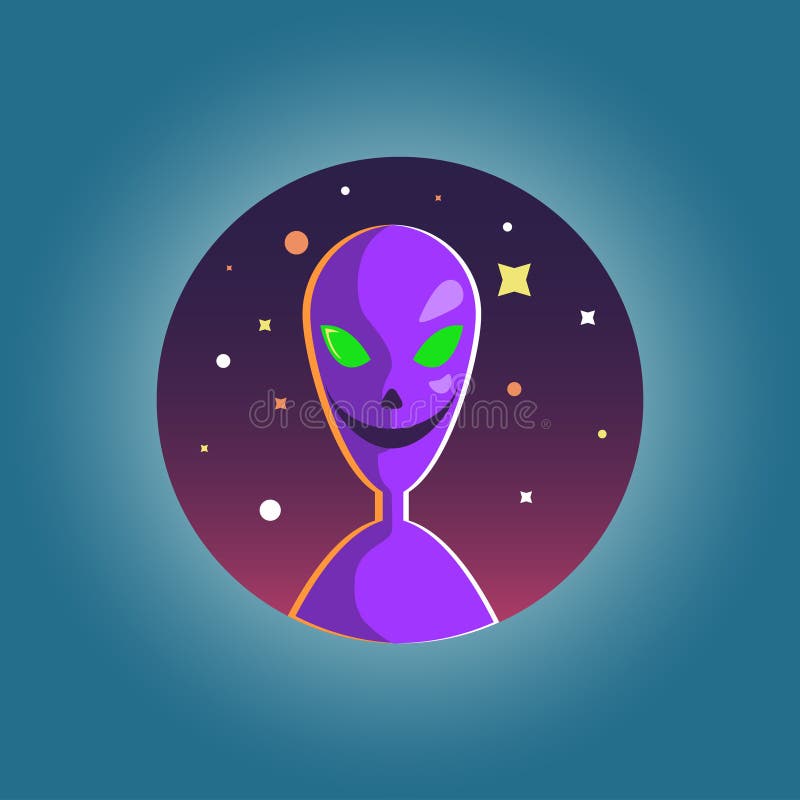 Illustration of an Aliens in the Space Circle Stock Vector ...