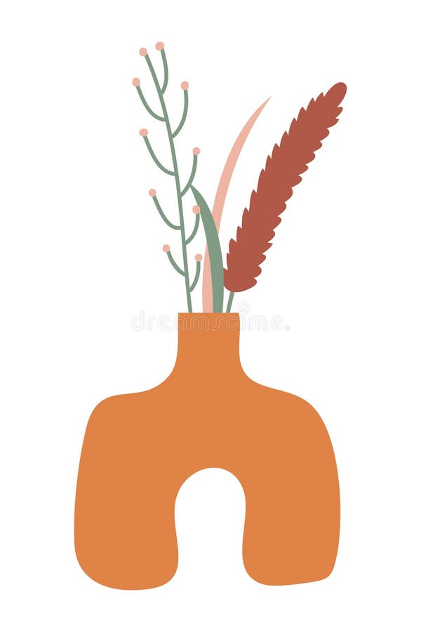 Modern Abstract Aesthetic House Plants. Stock Vector - Illustration of ...