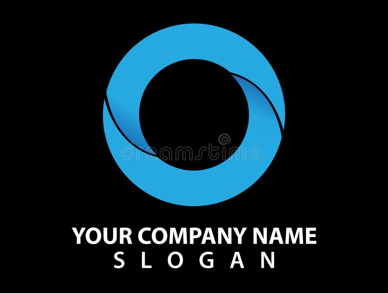 O Letter Logo Design Template Blue Color Stock Vector - Illustration of ...