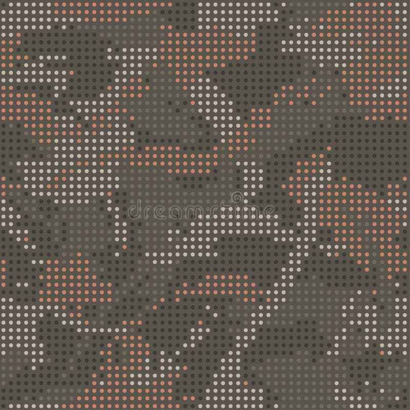 Brown Digital Camouflage of the LED Screen. Urban Camo Halftone Dots ...