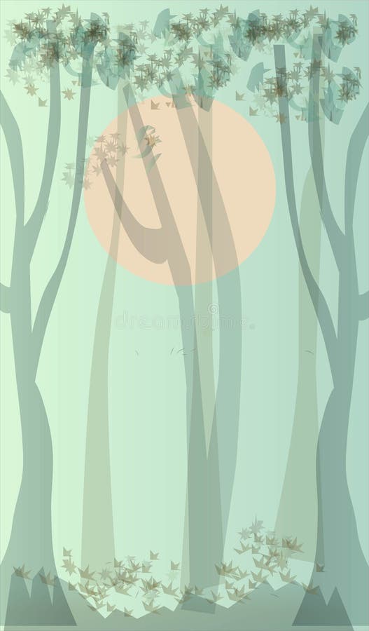Minimalist Forest Vector Background and Illustration Stock Vector ...