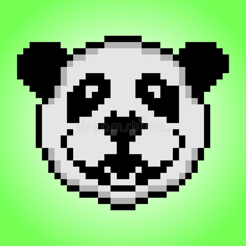 Minecraft Panda Pixel Art Grid