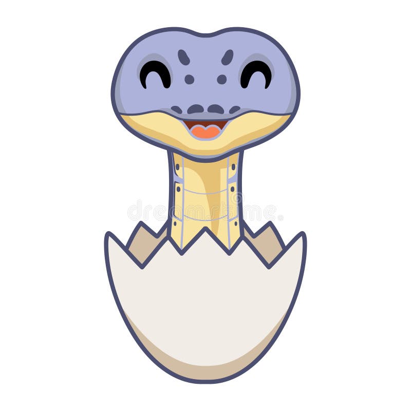 Cute Killer Clown Ball Python Cartoon Inside an Egg Stock Vector ...