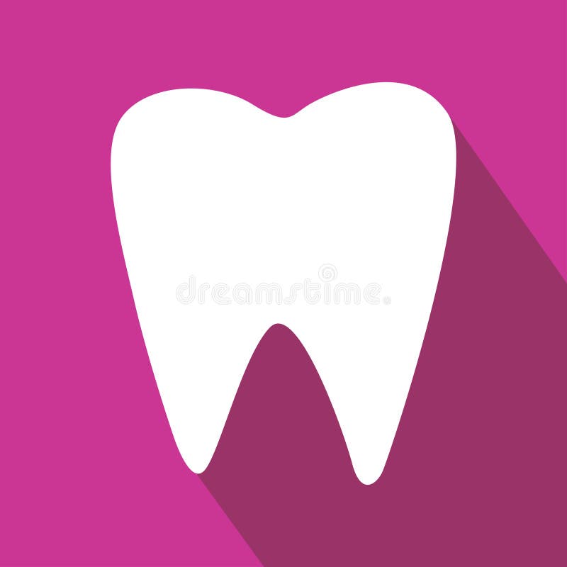 White Tooth Flat Design Icon Vector Eps 10 Stock Vector - Illustration ...