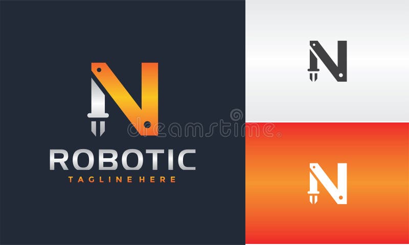 Initial Z robot arm logo stock illustration. Illustration of vector ...