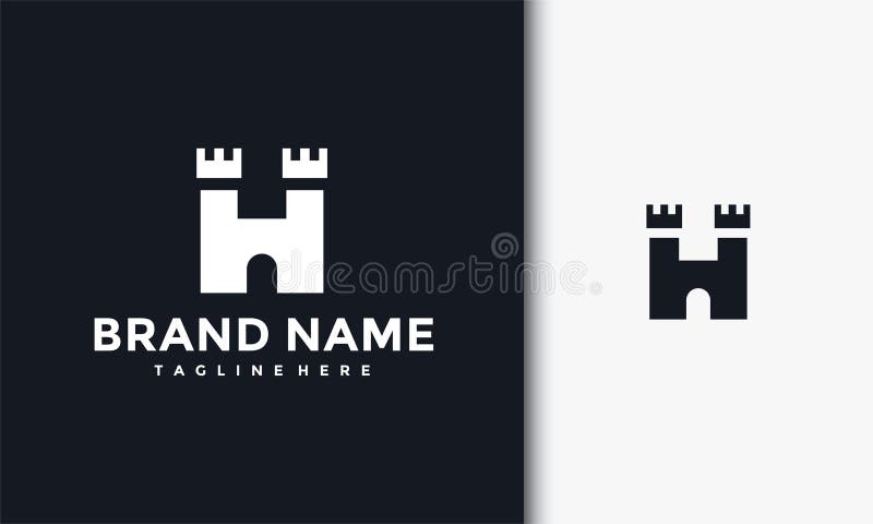 Initials H castle logo stock illustration. Illustration of company ...
