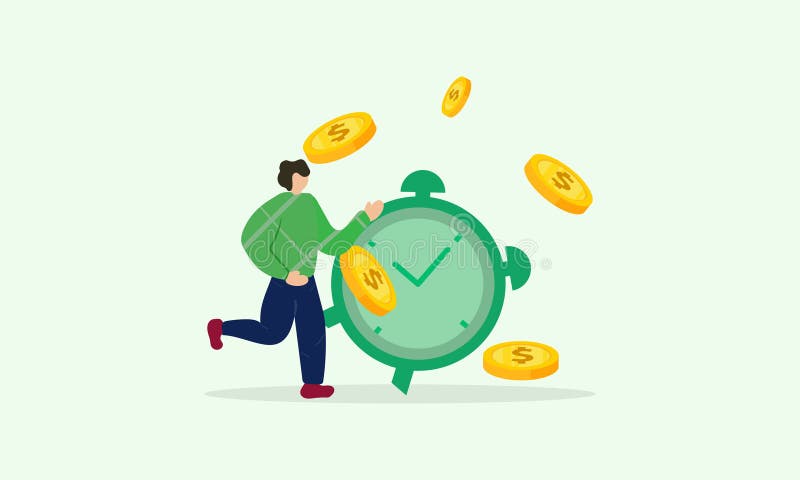 Finance Business Golden Coin with Graph Man Holding Coin Sign Dollar ...