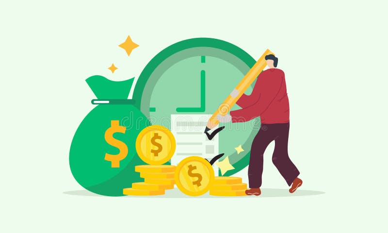 Finance Business Golden Coin with Graph Man Holding Coin Sign Dollar ...