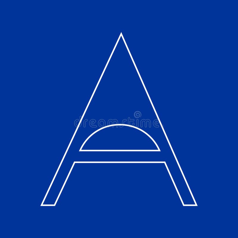 Letter a Conceptual Text Design Logo Template Design. White Color ...