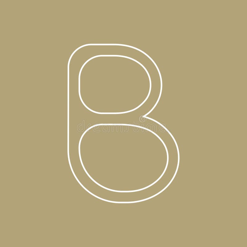 Letter B Conceptual Text Design Logo Template Design. White Color ...