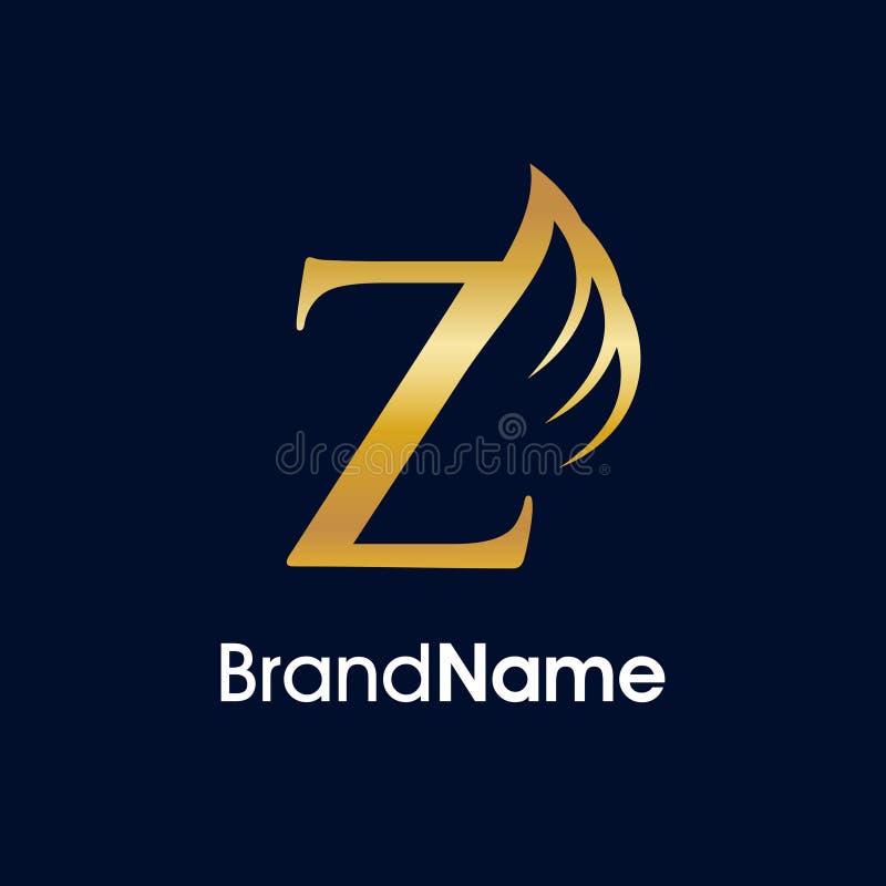 Elegant Initial Z Wing Logo Stock Vector - Illustration of identity ...