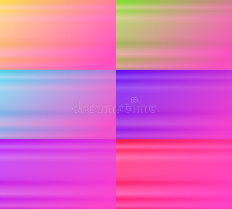 Six Sets of Shiny Gradient Abstract Background with Frame and Wavy Line ...