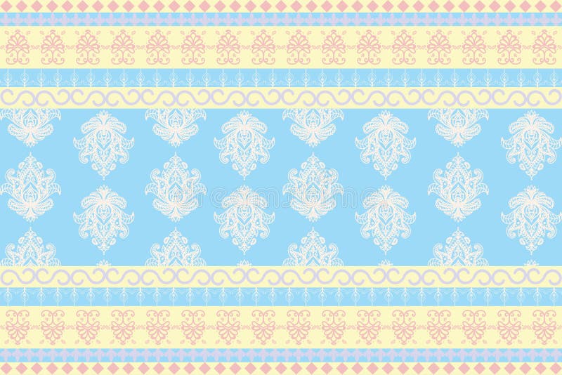 Beautiful Luxury Ogee Damask Ornament Ethnic Seamless Pattern. Stock ...