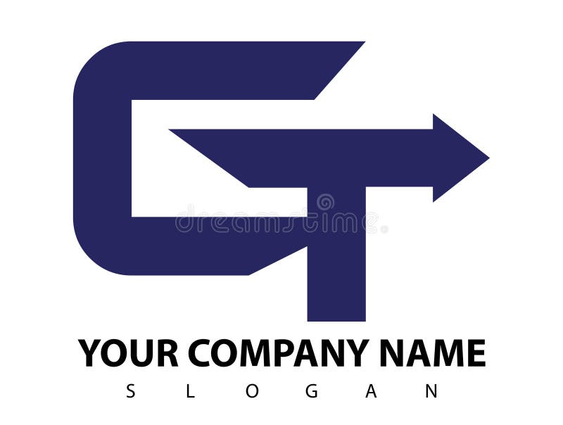 GT Modern Letter Logo Design Stock Vector - Illustration of background ...
