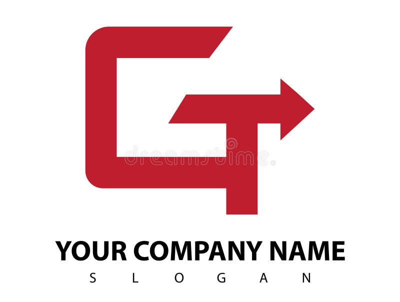 GT Modern Letter Logo Design Stock Vector - Illustration of creative ...