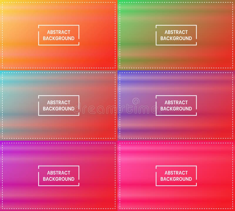 Six Sets of Horizontal Gradient Background. Shiny, Simple, Blur, Modern ...