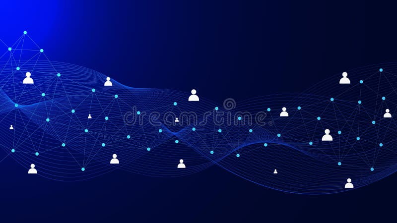 Abstract Dots and Lines Connection with Thunderbolt for Electric ...