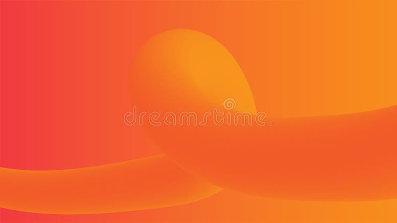 Orange Abstract Background with Curved Lines. Vector Illustration for ...