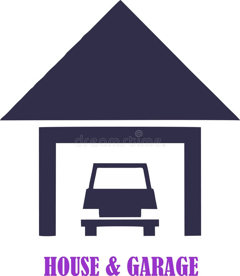 Illustration Vector Graphic of House & Garage Icon, for Book, List, Etc ...