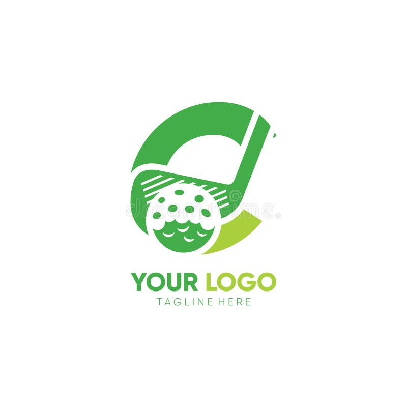 Letter C Initial Stick Golf Logo Design Vector Icon Graphic Emblem ...