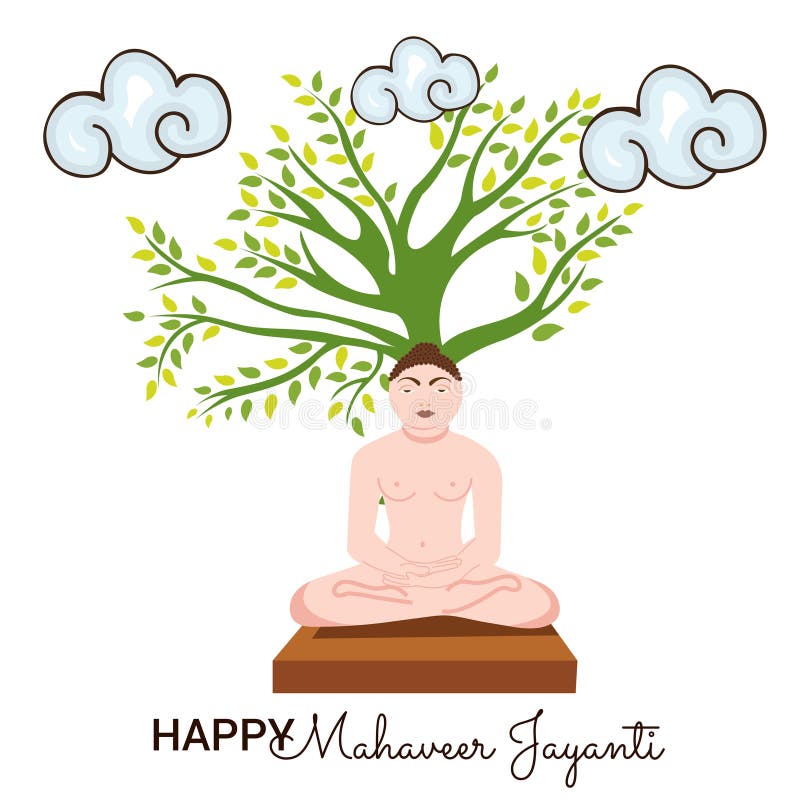 Mahaveer Jayanti Celebration. Stock Illustration - Illustration of ...