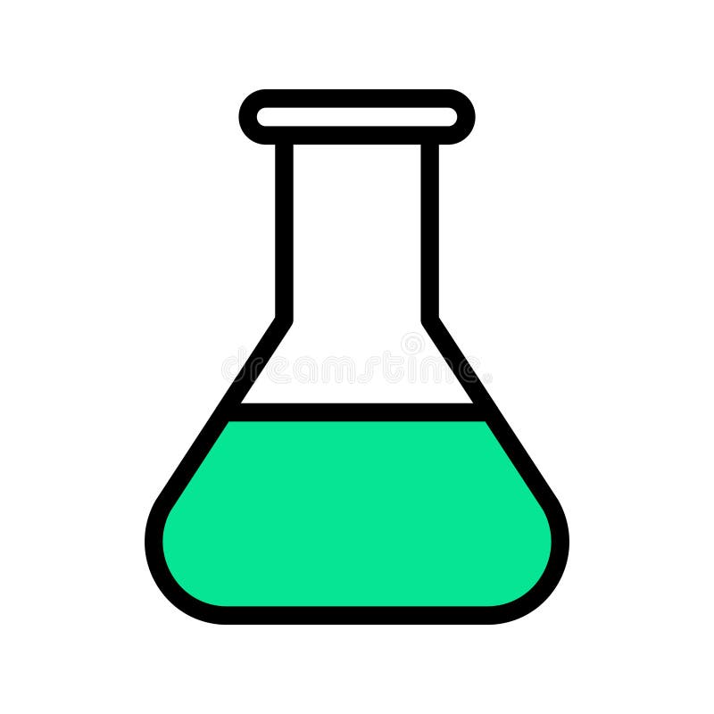 Beaker Filled Line Style Icon Stock Vector - Illustration of test ...