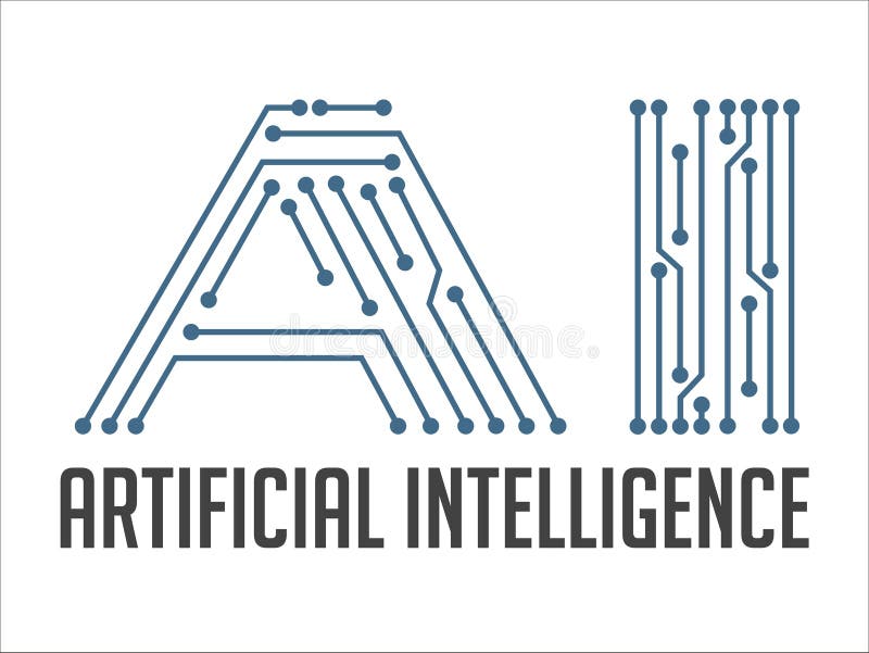 Artificial Intelligence - Concept Logo - AI Letters As a Computer ...