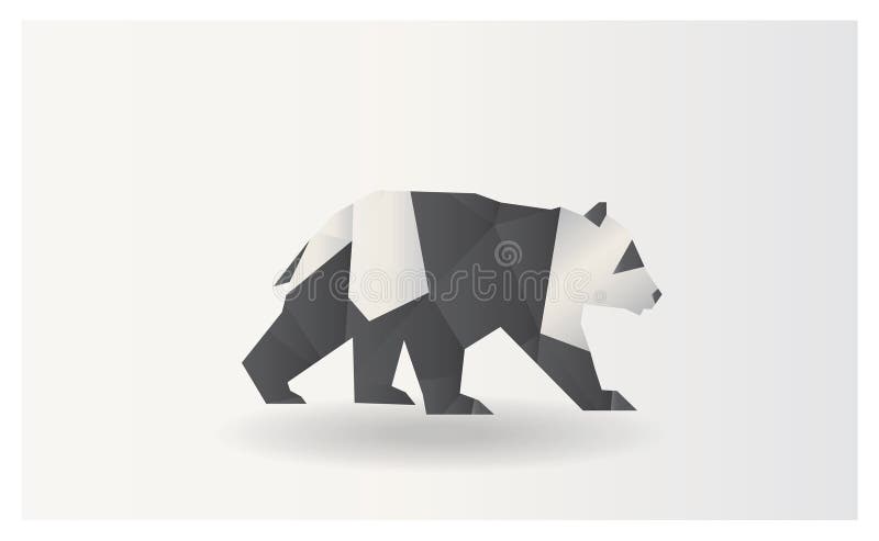 Geometric Panda Clip Art Design, Vector Stock Vector - Illustration of ...