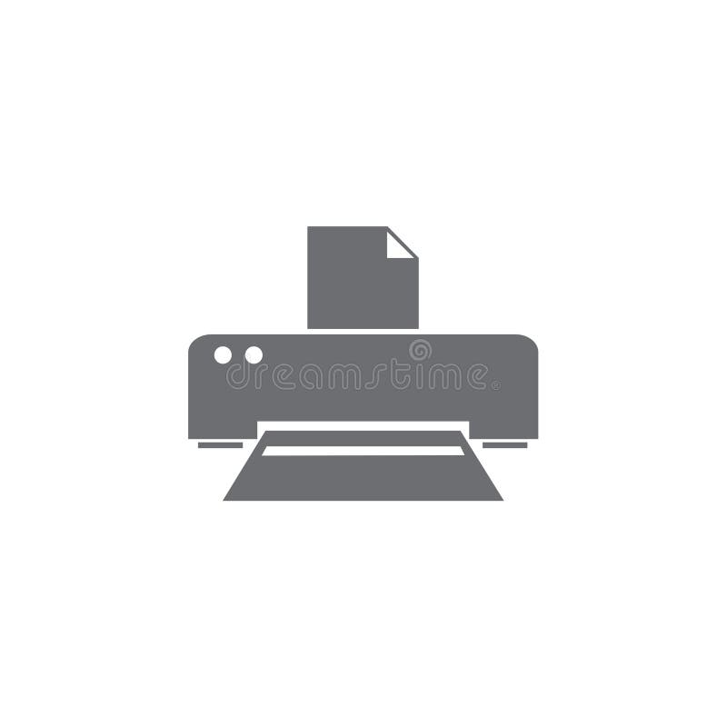 Printer Icon Simple Abstract Design Electronics Vector Illustration ...