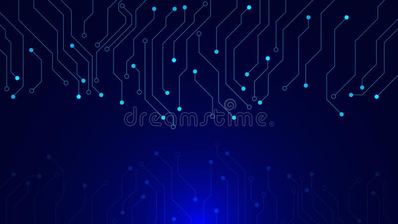 Abstract Big Data Digital Network Connection Concept on Blue Background ...