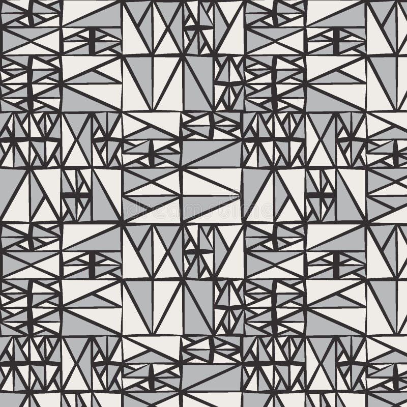 Creative Ethnic Style Square Seamless Pattern. Unique Geometric Vector ...