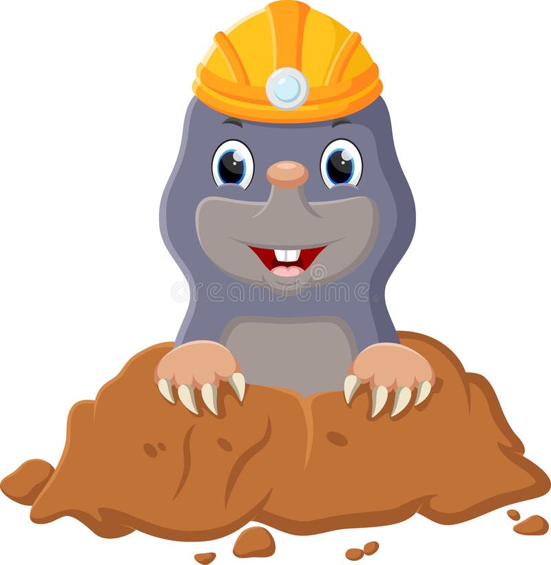 Cartoon Mole Holding Shovel Stock Illustrations – 8 Cartoon Mole ...