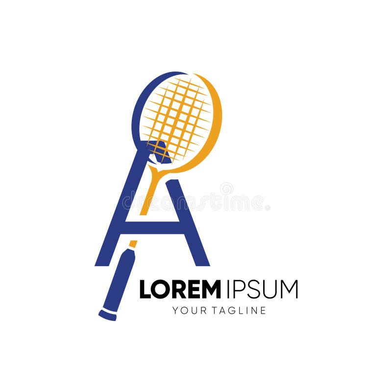 Letter a Initial Badminton Racket Logo Design Vector Icon Graphic ...