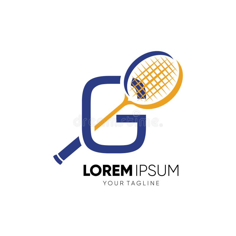 Letter G Initial Badminton Racket Logo Design Vector Icon Graphic ...