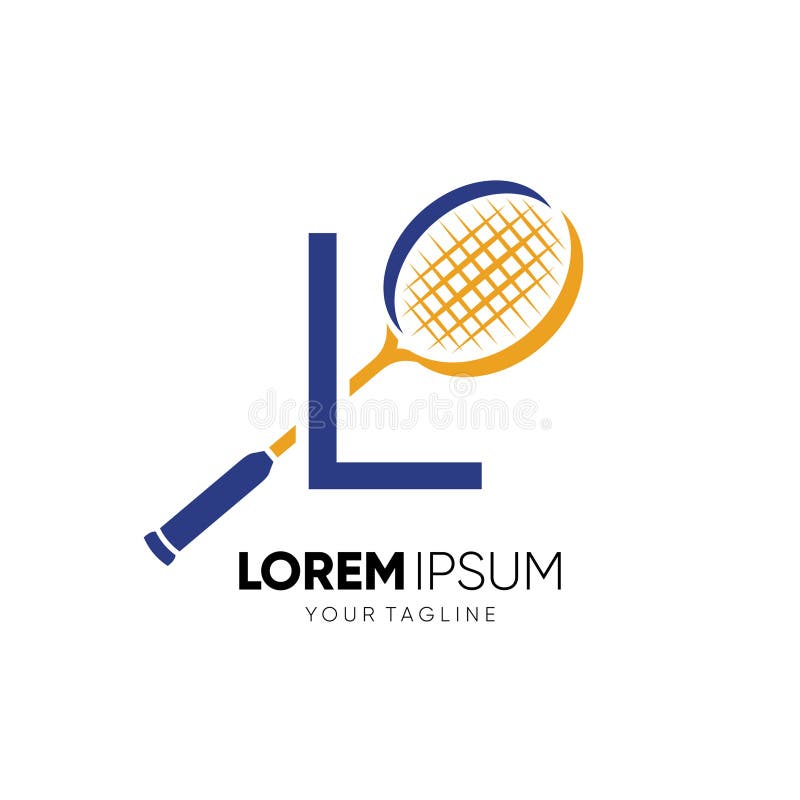 Letter L Initial Badminton Racket Logo Design Vector Icon Graphic ...
